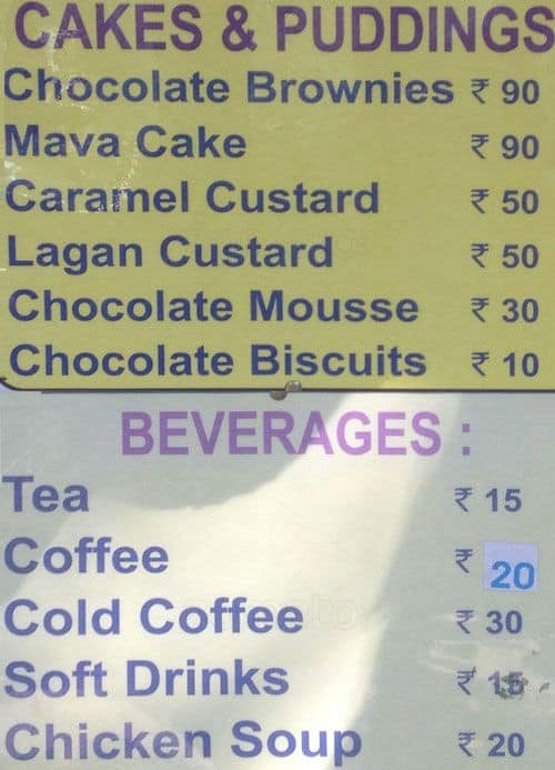 Menu at The Wayside Inn, Mumbai, No. 38