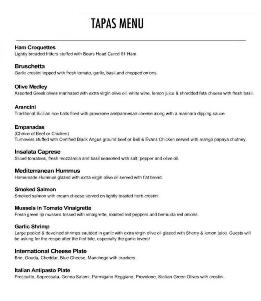 Menu at Libation The Love of Wine pub & bar, Weston