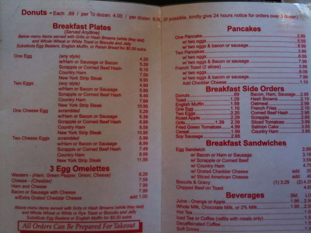Do Nut Dinette Menu, Menu for Do Nut Dinette, Ghent, Hampton Roads ...
