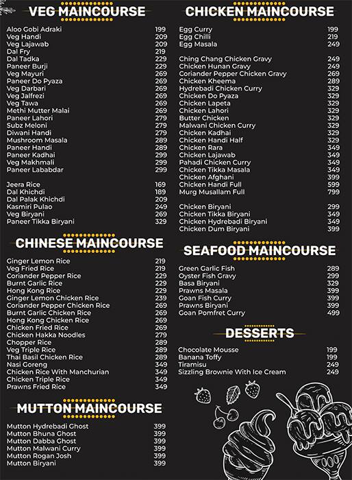 Menu at Bhingari Restaurant & Bar, Virar
