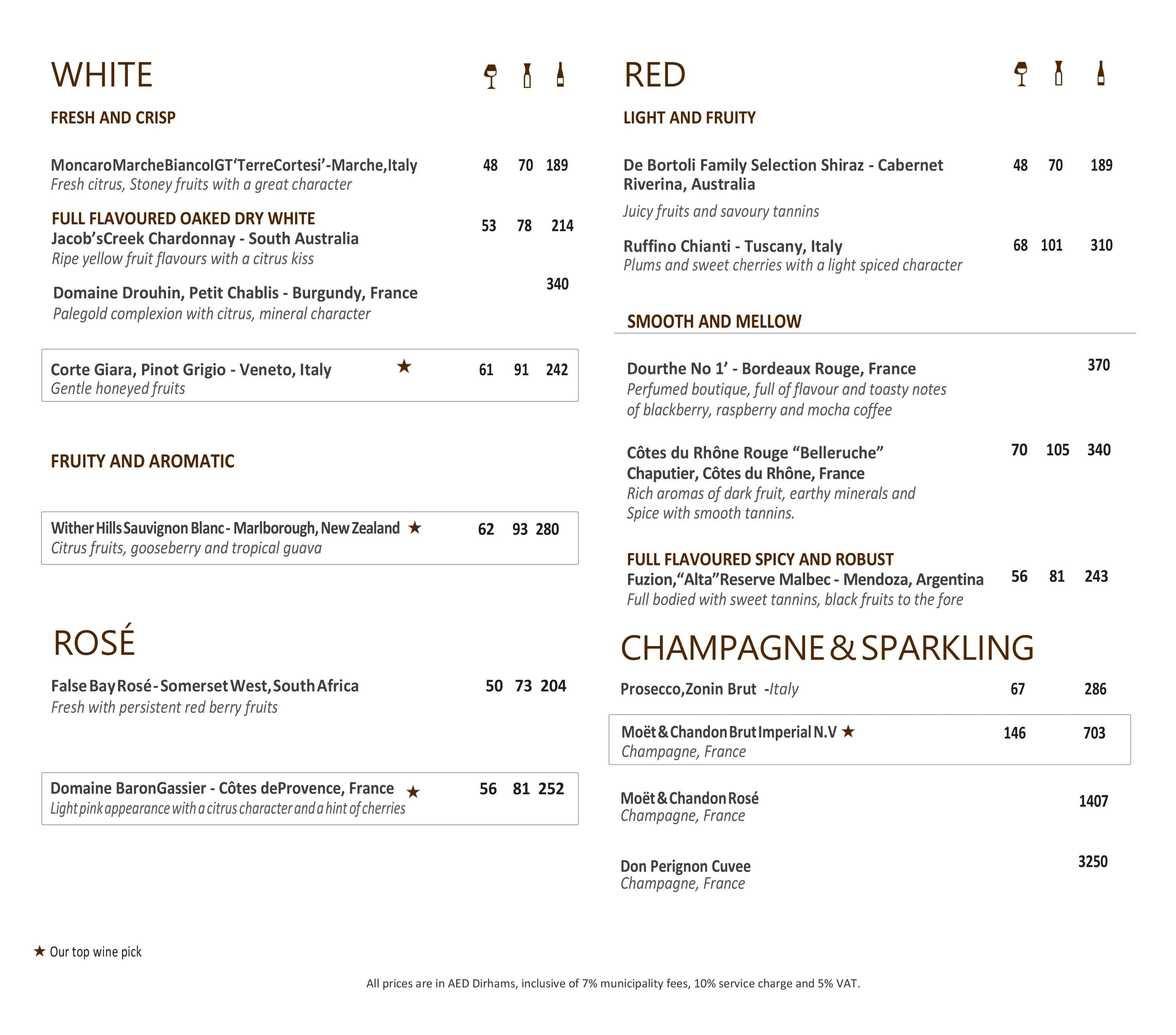 Menu at Oceana - Hilton Dubai Jumeirah restaurant, Dubai