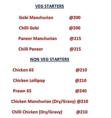 Menu of Shaadi Biryani, Kodambakkam, Chennai