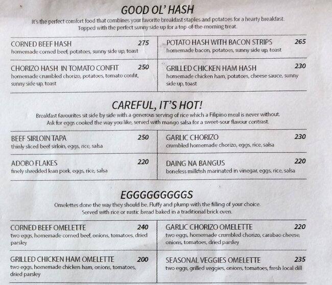 Menu at Sunny Corner Cafe - Soleste Suites, Quezon City