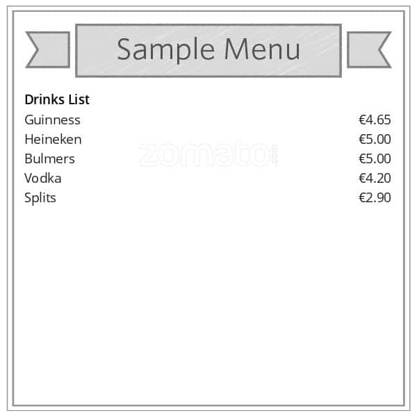 The Hill Bar Menu, Menu for The Hill Bar, Ranelagh, Dublin - Zomato Ireland