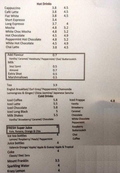 Menu at French and Mor restaurant, Albany Creek