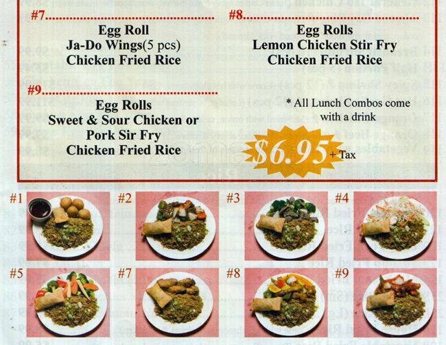 Menu at Chinese Delicacies restaurant, Brampton