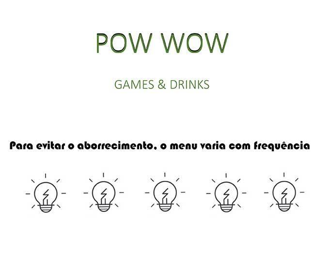 Menu at Pow Wow cafe, Lisbon