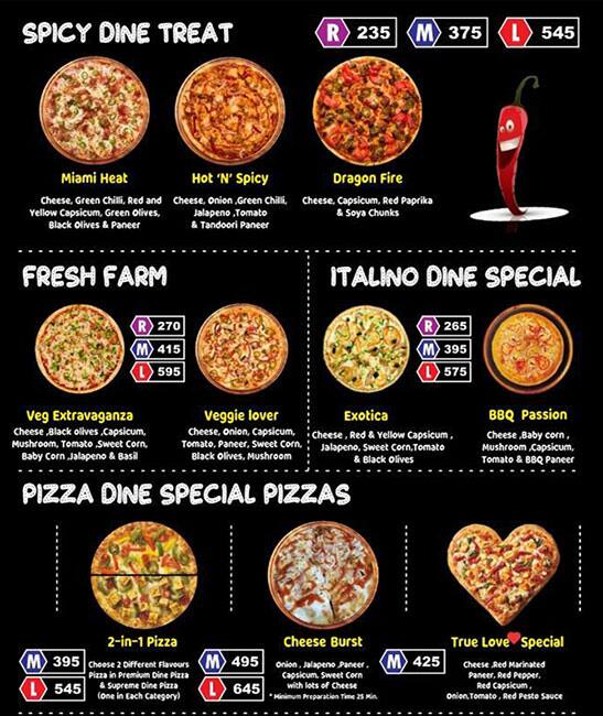 Menu at The Pizza Dine, Lucknow, 1/336