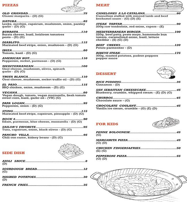 Menu of Diablito Food & Music, Yas Island, Abu Dhabi