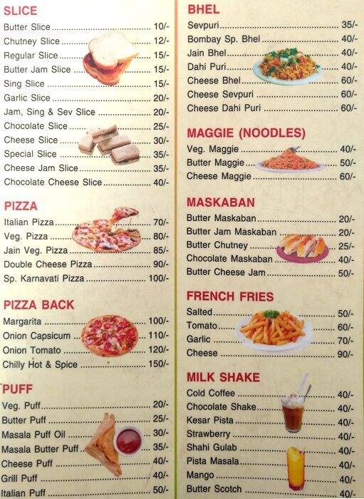 Karnavati Dabeli Menu, Menu for Karnavati Dabeli, Chandlodia, Ahmedabad ...