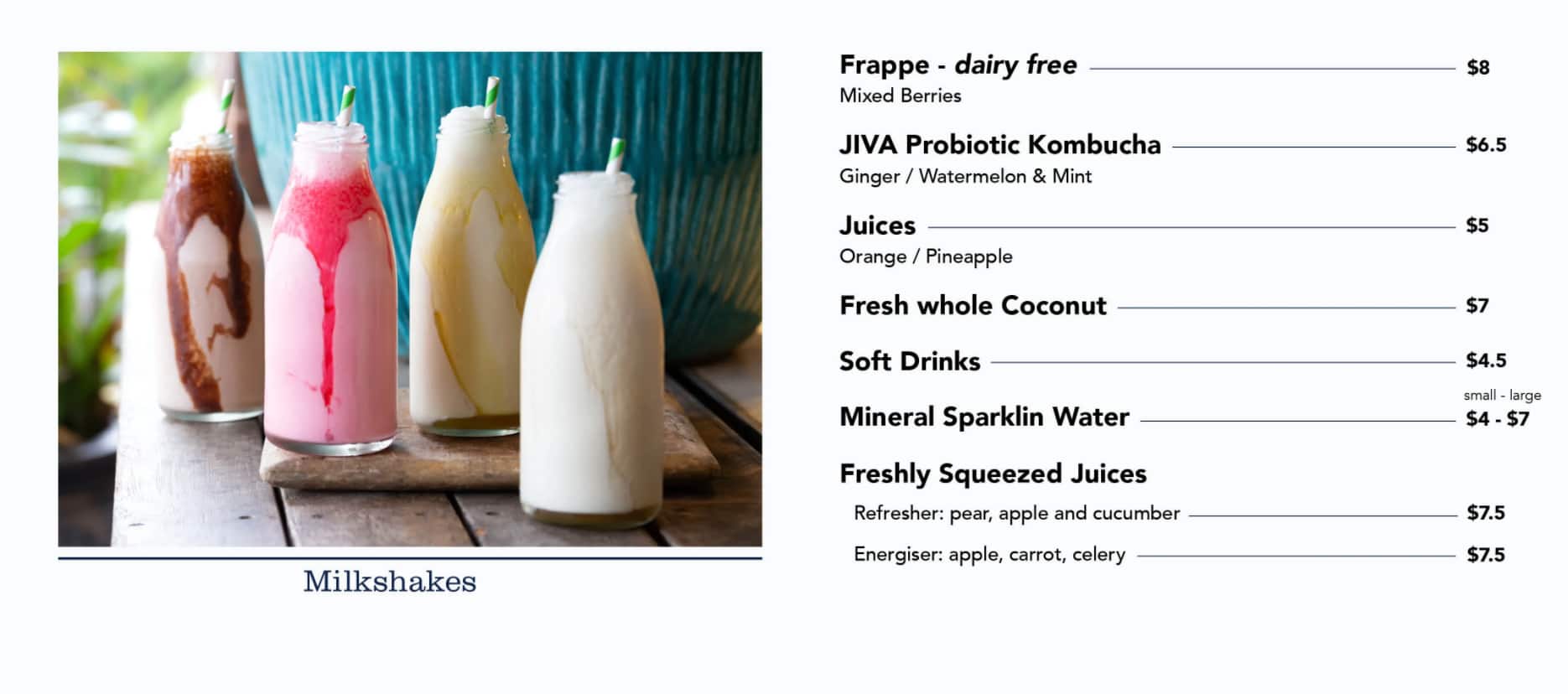 Menu at Armchair Collective Mona Vale restaurant, Mona Vale