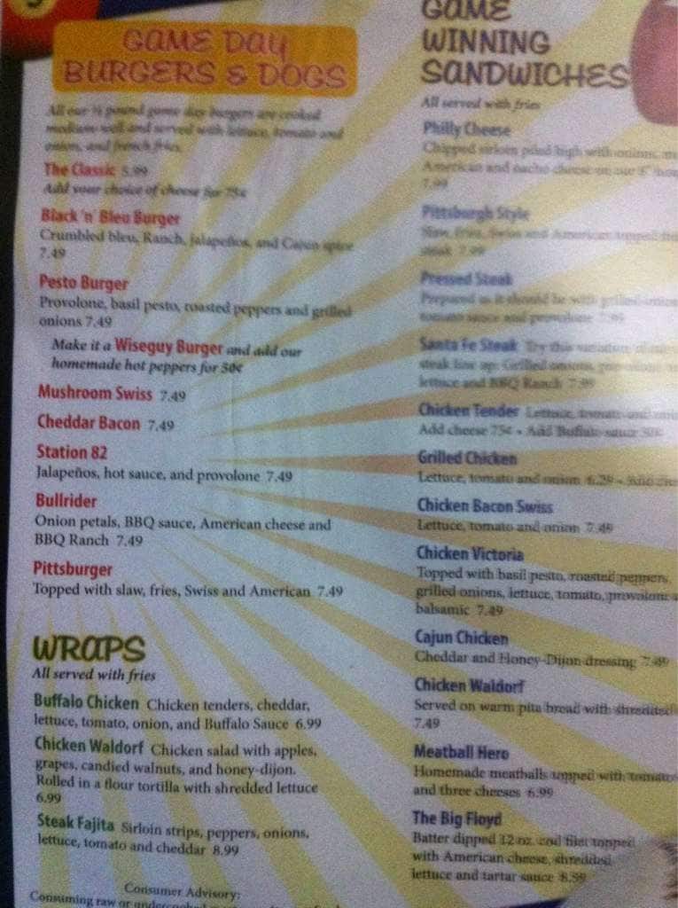 Menu at Thelma's Sports Nook pub & bar, Sharpsville, 285 E High St Ext