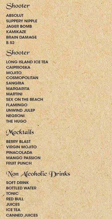 UNWIND Menu, Menu for UNWIND, Mundhwa, Pune - Zomato