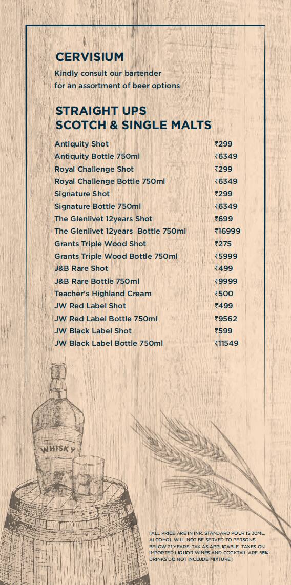 Menu of Le Bar Poolside Dining - Novotel Chennai Sipcot, Egatoor, Chennai
