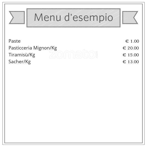 Menu da Pasticceria Ghimenti, Roma