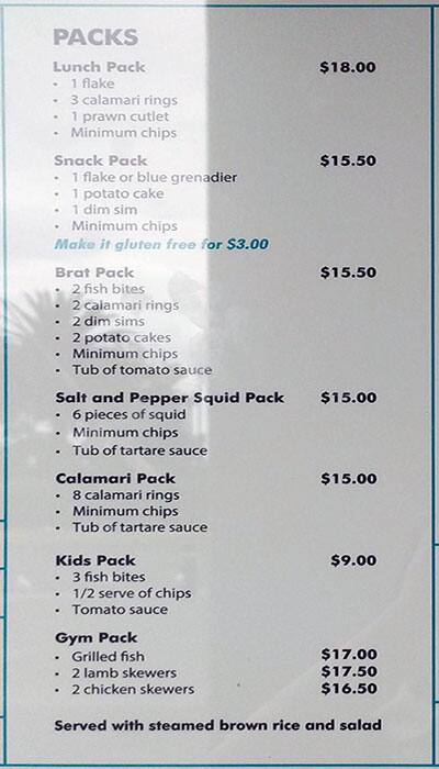 Menu at D'Lish Fish fast food, Port Melbourne, 3/105 Beach St