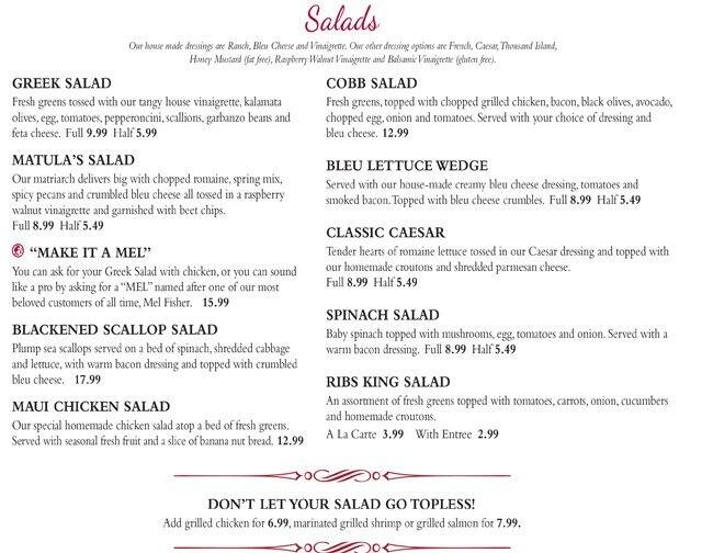 Menu at Montgomery Inn BBQ, Montgomery, Montgomery Rd