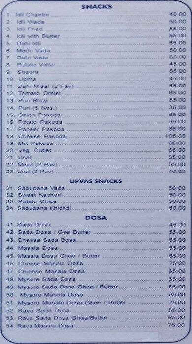 Dwarka Veg Delight Menu, Menu for Dwarka Veg Delight, Nalasopara ...
