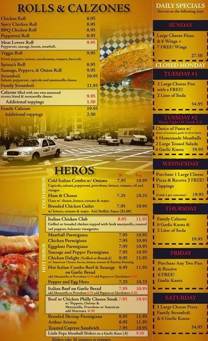 Menu at Little Pops NY Pizzeria, Naperville