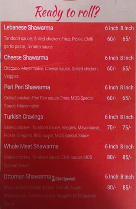 Menu of Ministry Of Shawarma, Sanpada, Navi Mumbai