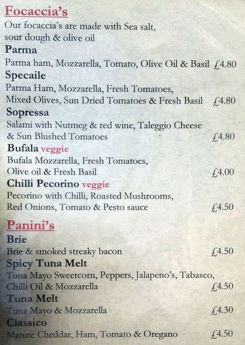 Menu at M Bar, London, 48-51 Leadenhall Market