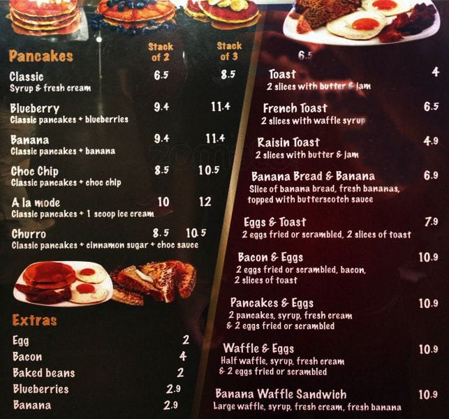 Menu at Gelare desserts, Narre Warren