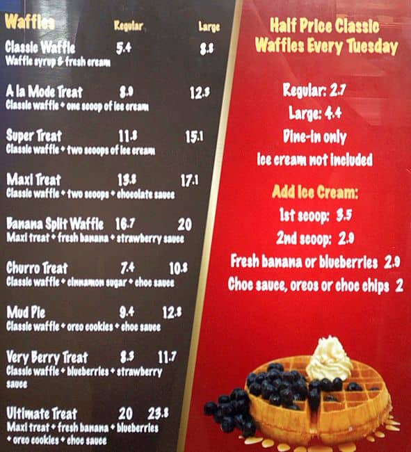 Menu at Gelare desserts, Narre Warren