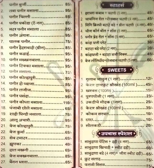 Menu of Kitchen King, Goregaon East, Mumbai
