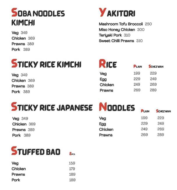 Menu of Sushi Factory, Karve Nagar, Pune