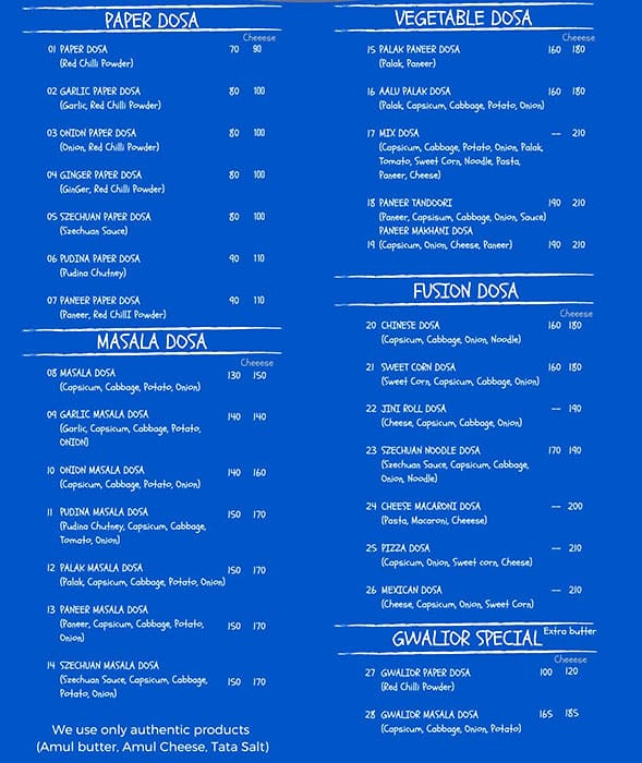 Menu of Megh Malhar, Vastrapur, Ahmedabad