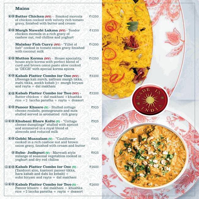 Menu at Rare Eastern Dining - Radisson Blu MBD Hotel, Noida