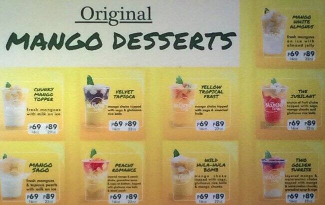 Menu at The Mango Farm pub & bar, Manila, Padre Faura St