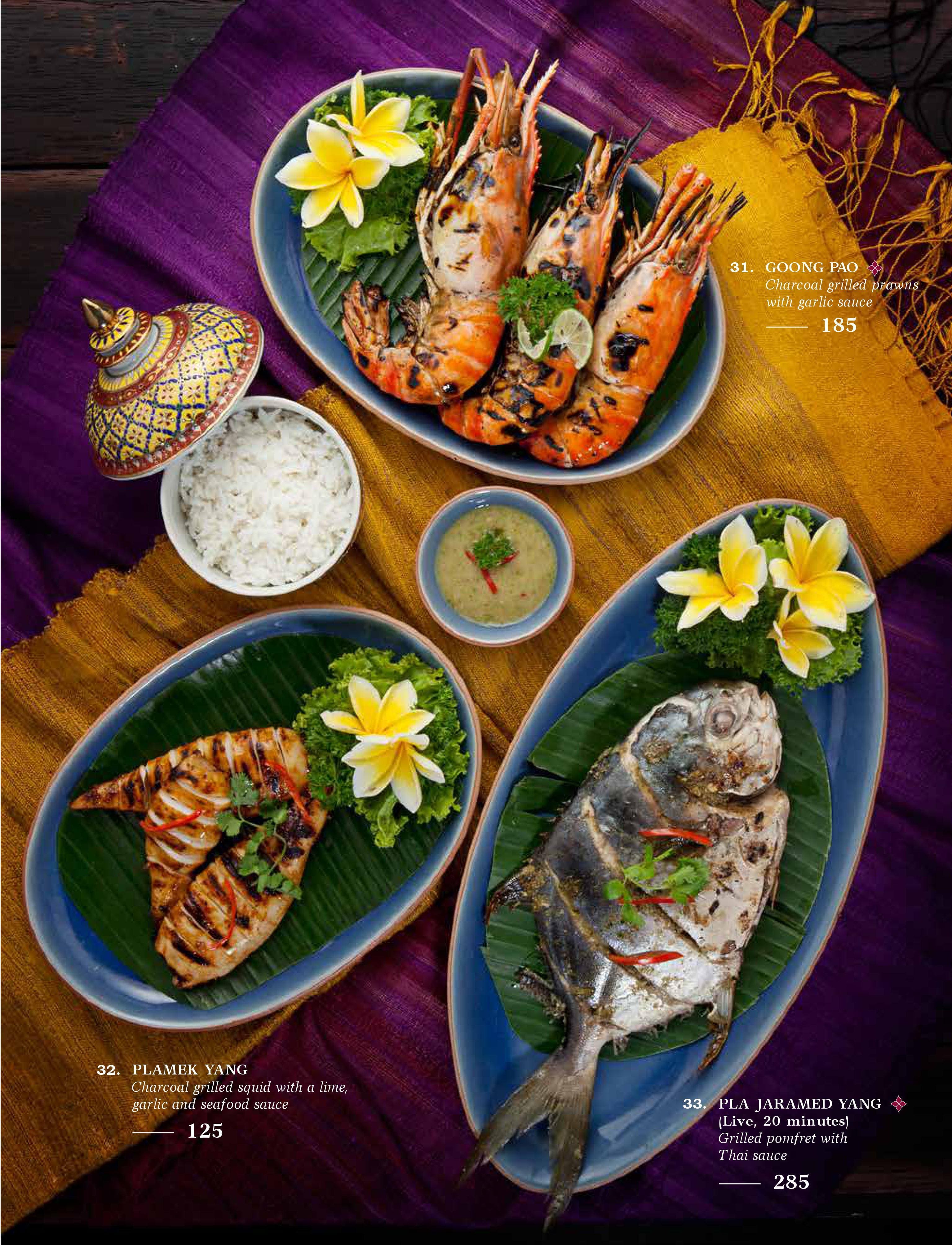 Menu at Chandara Fine Thai Cuisine restaurant, Jakarta, Plaza Senayan Mall