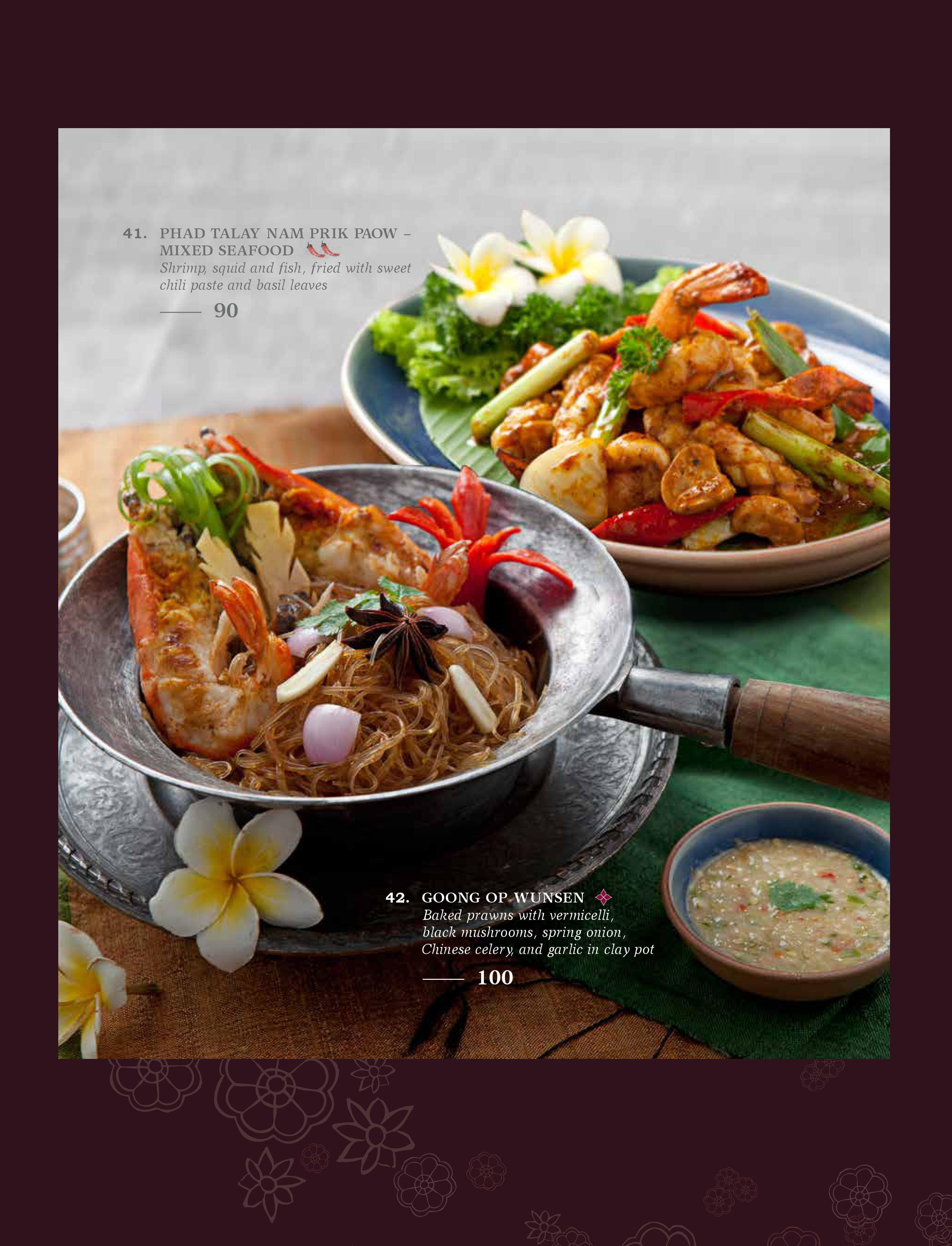 Menu at Chandara Fine Thai Cuisine restaurant, Jakarta, Plaza Senayan Mall
