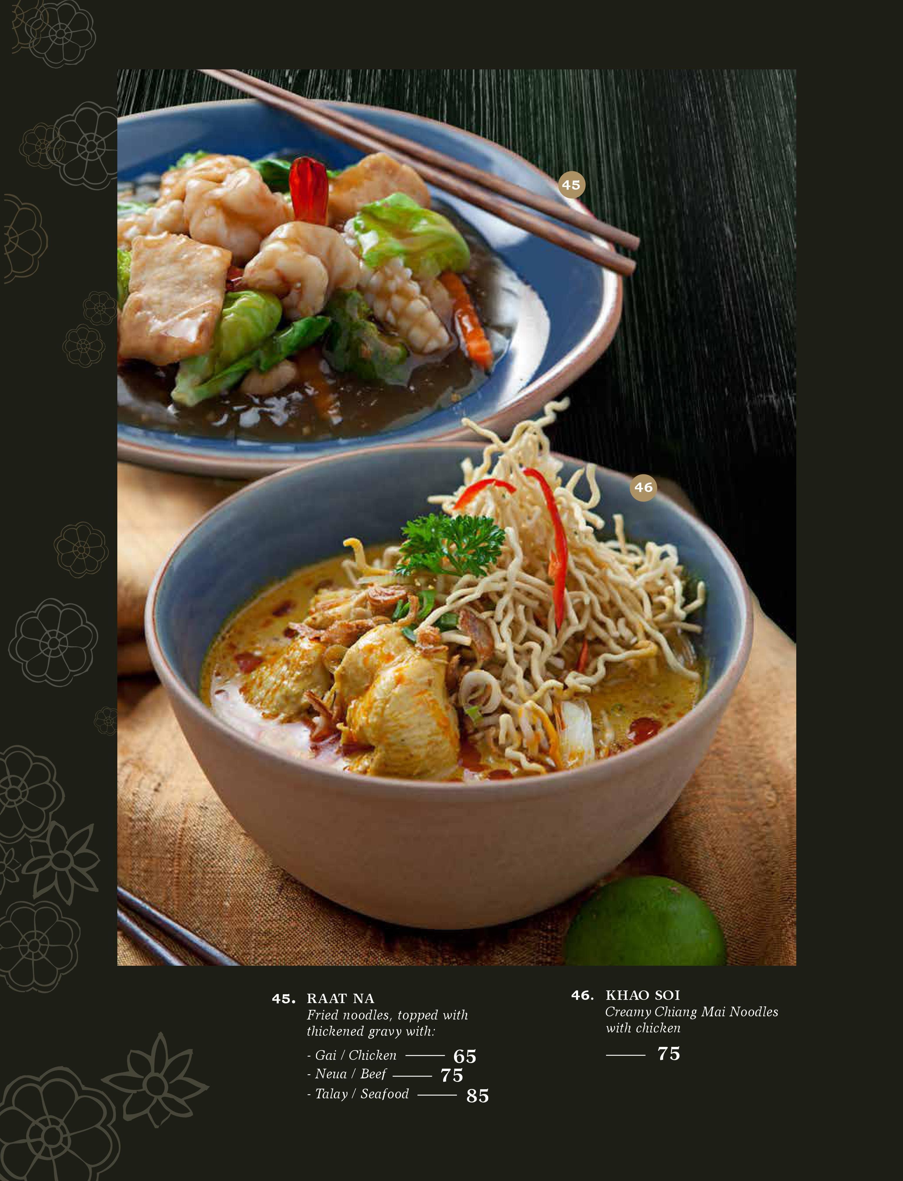 Menu at Chandara Fine Thai Cuisine restaurant, Jakarta, Plaza Senayan Mall