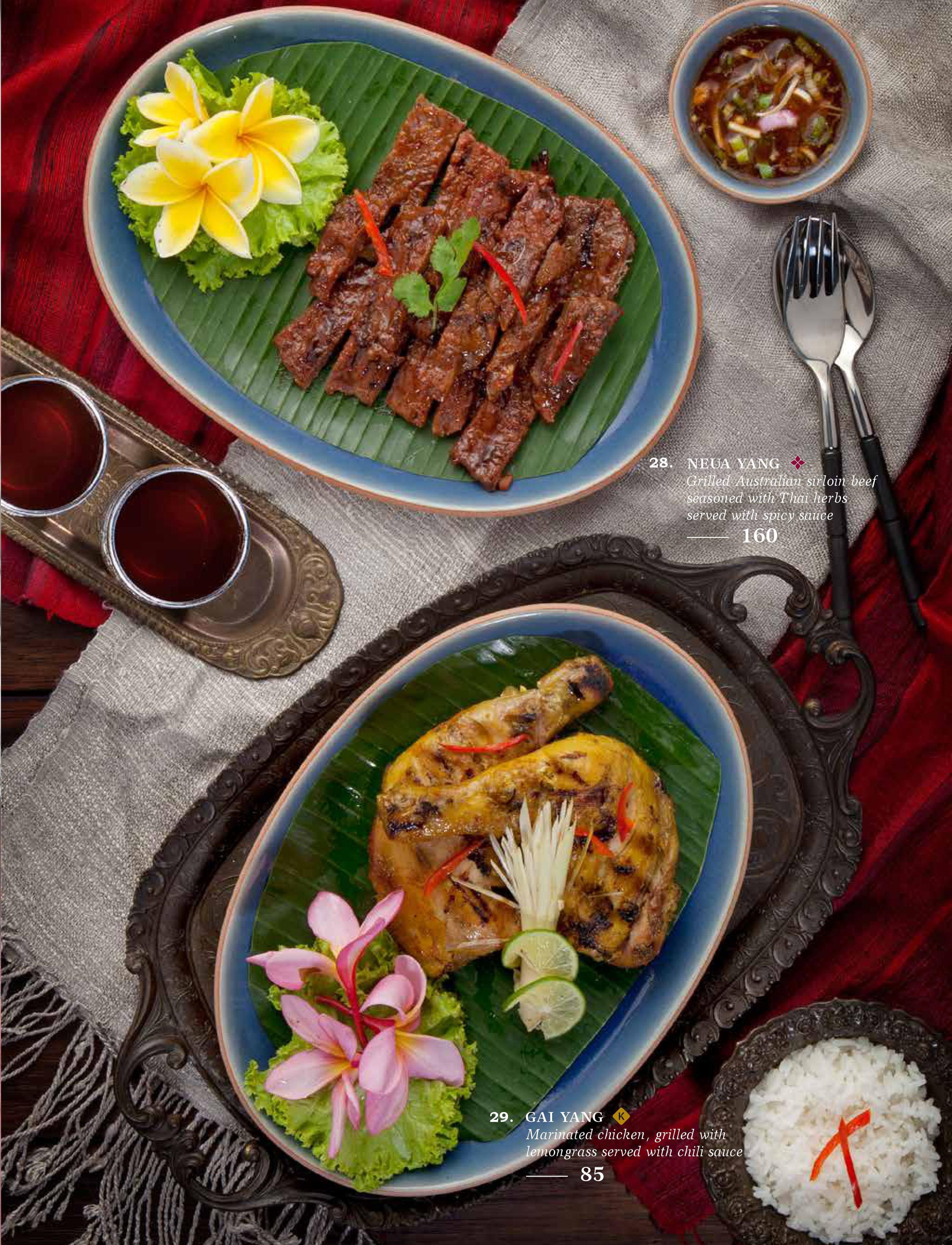 Menu at Chandara Fine Thai Cuisine restaurant, Jakarta, Plaza Senayan Mall