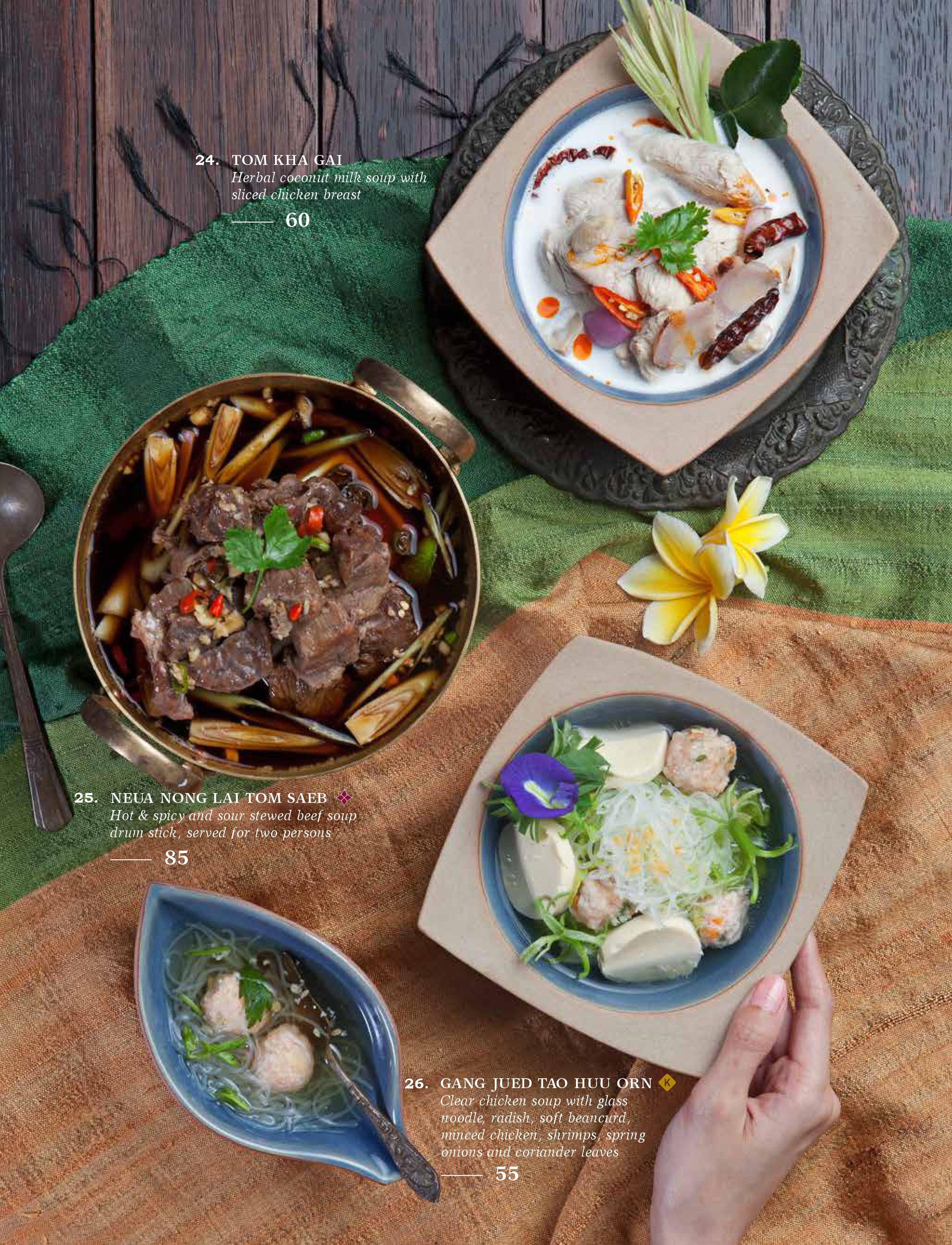 Menu at Chandara Fine Thai Cuisine restaurant, Jakarta, Plaza Senayan Mall