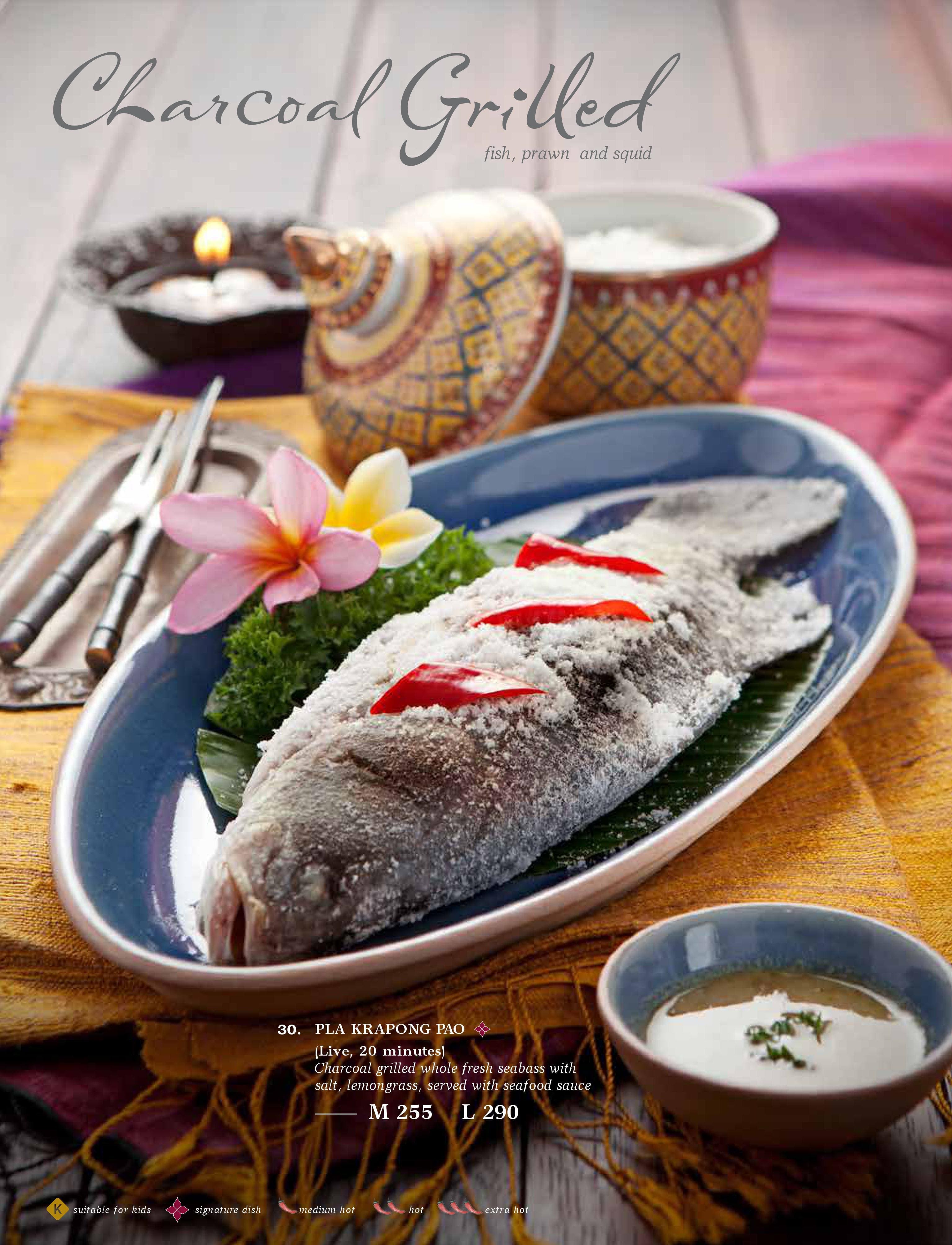 Menu at Chandara Fine Thai Cuisine restaurant, Jakarta, Plaza Senayan Mall