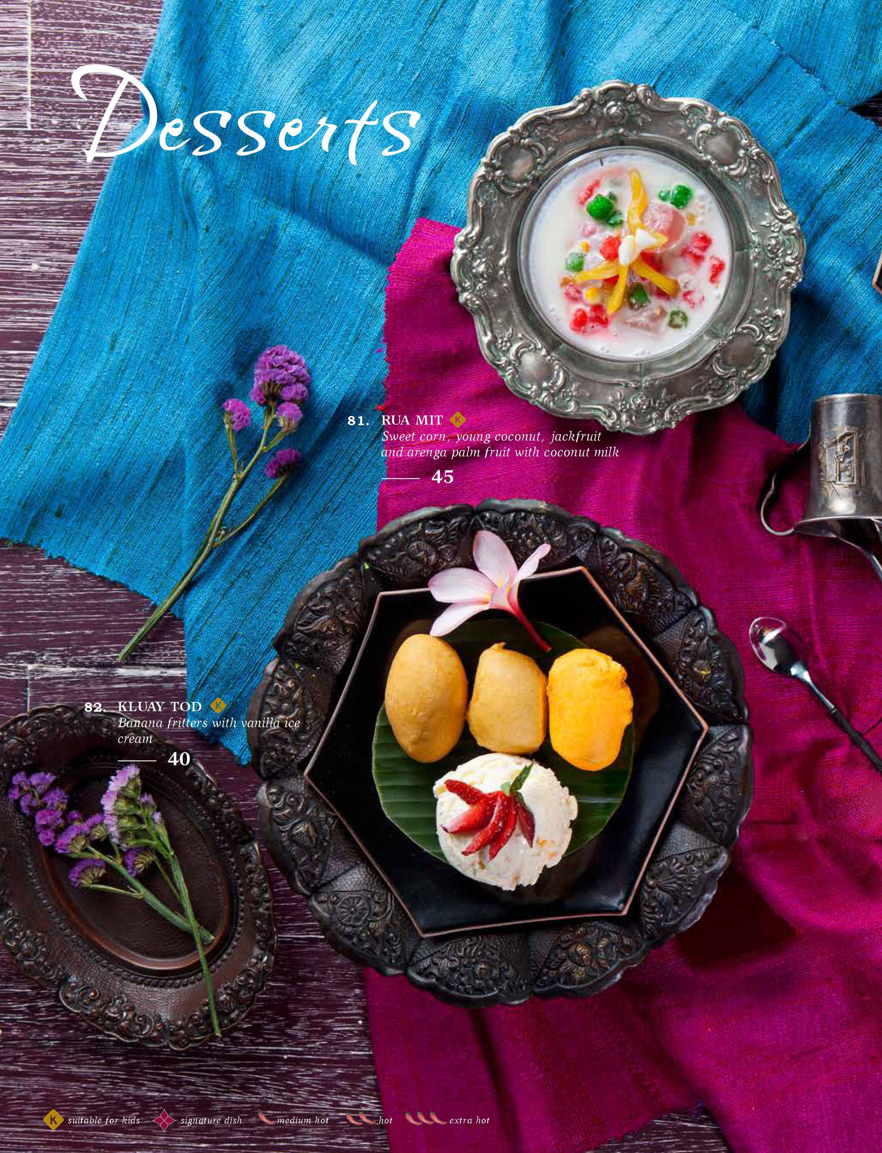 Menu at Chandara Fine Thai Cuisine restaurant, Jakarta, Plaza Senayan Mall