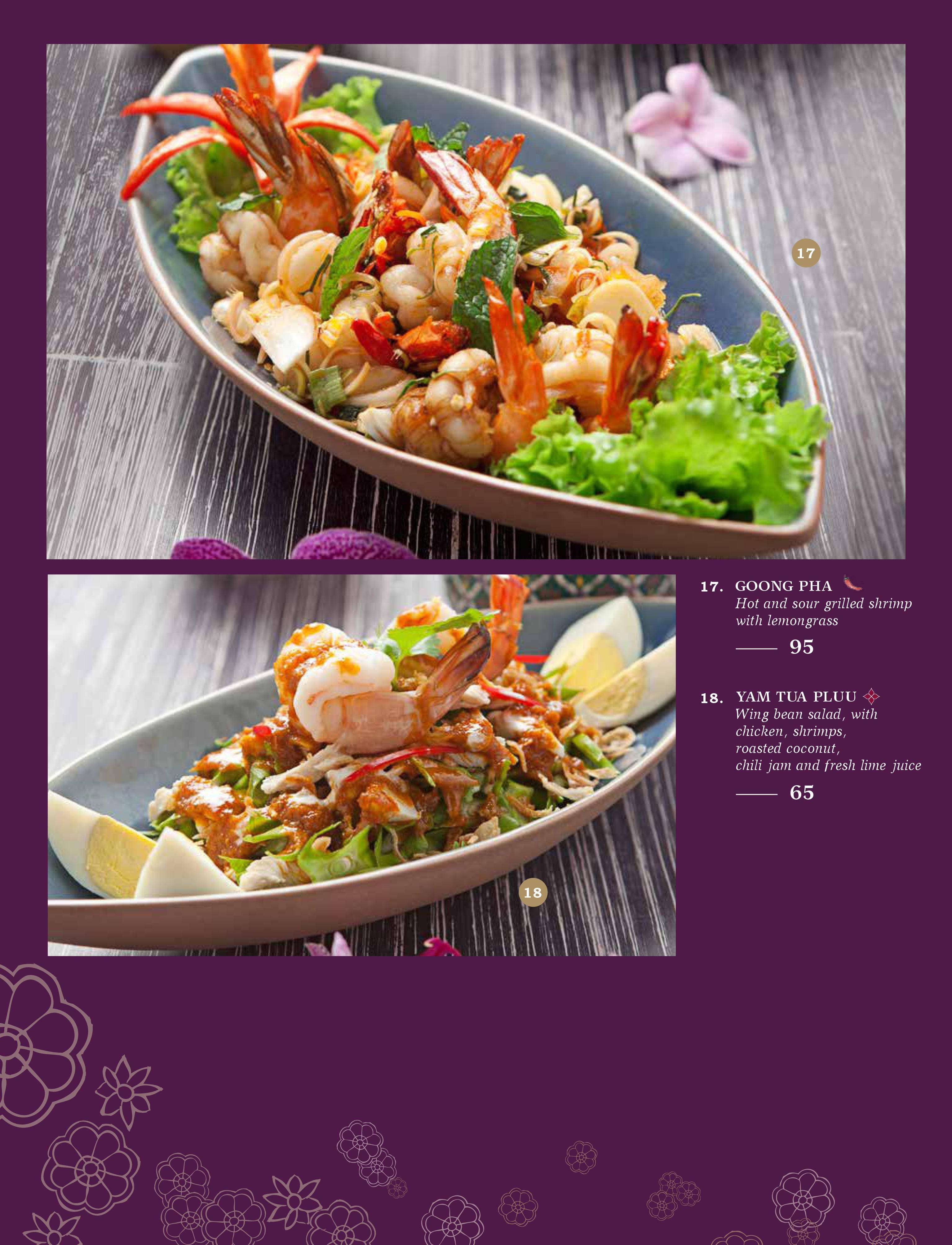 Menu at Chandara Fine Thai Cuisine restaurant, Jakarta, Plaza Senayan Mall