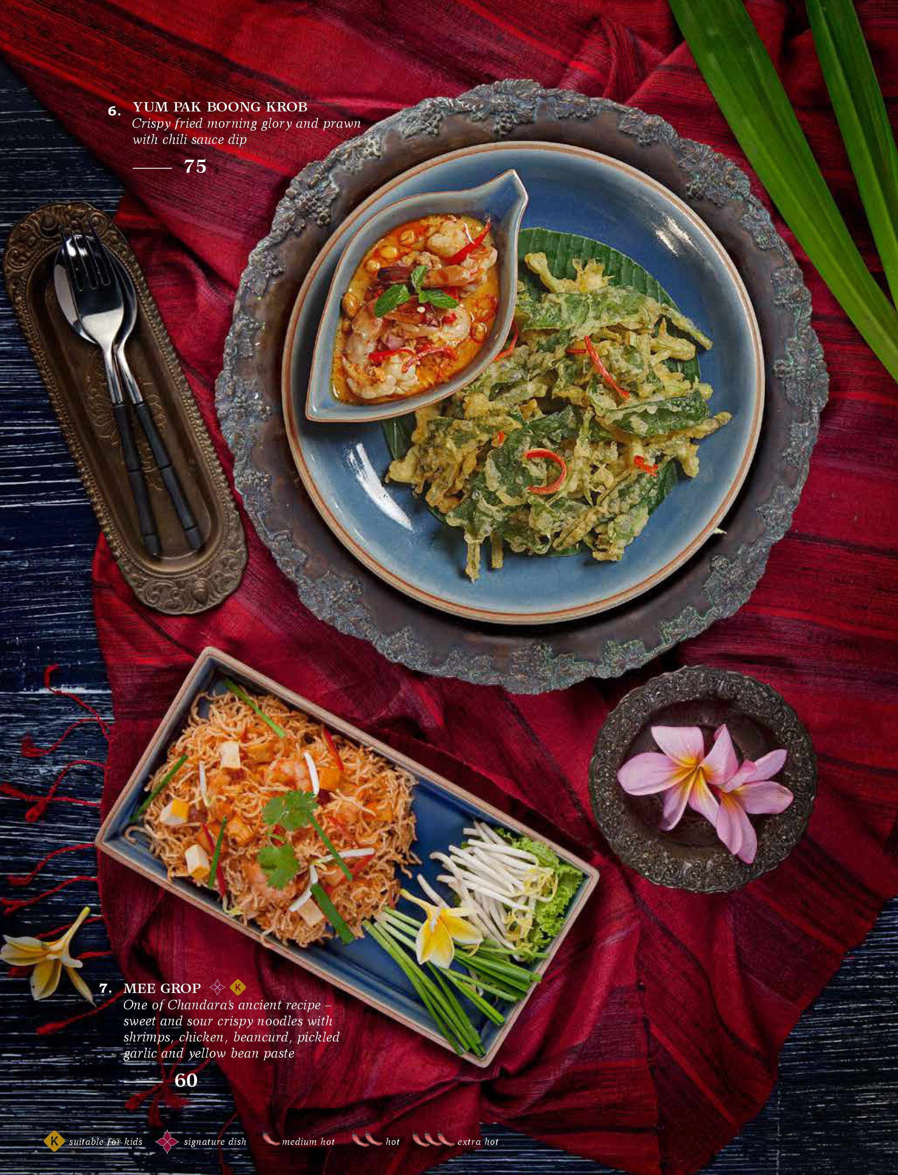 Menu at Chandara Fine Thai Cuisine restaurant, Jakarta, Plaza Senayan Mall