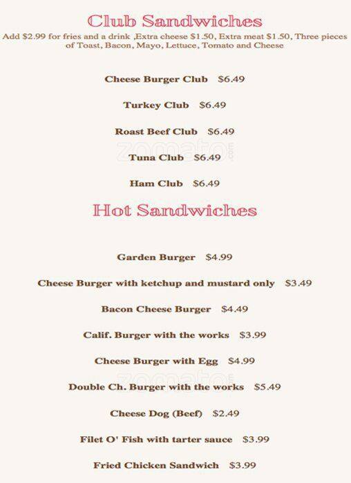 Menu at Deli Grove fast food, Exton