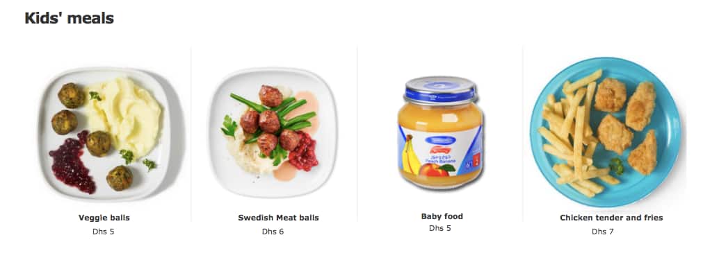 Menu at IKEA Restaurant, Dubai
