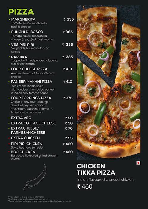 Menu at Chai Break, Cuttack