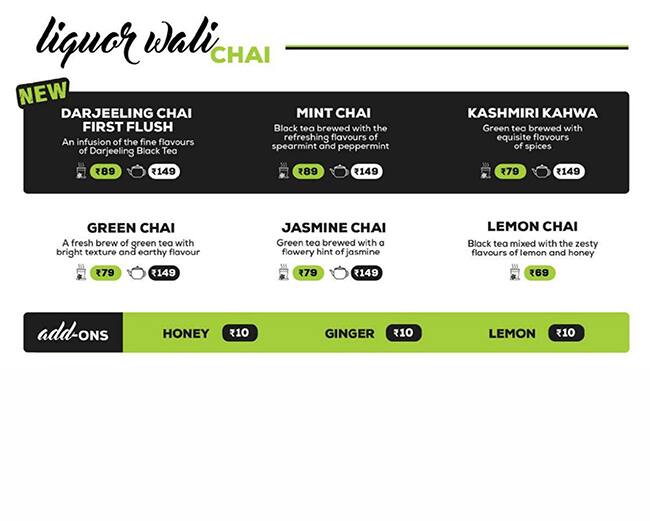 Menu at Chai Break, Cuttack