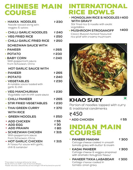 Menu at Chai Break, Cuttack