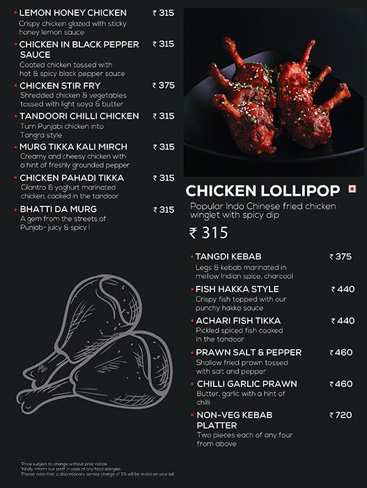 Menu at Chai Break, Cuttack