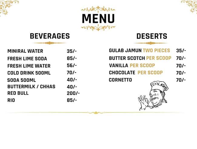 Menu of The Landmark Dhaba & Family Restaurant, Badlapur, Thane