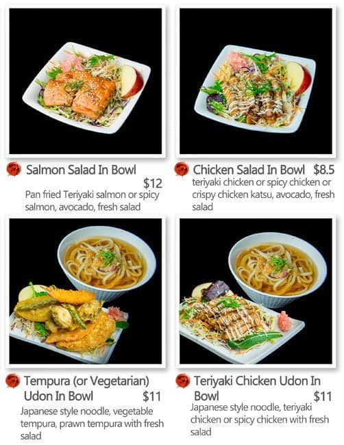 Menu at Sushi Club, Auckland, 33C Triton Dr