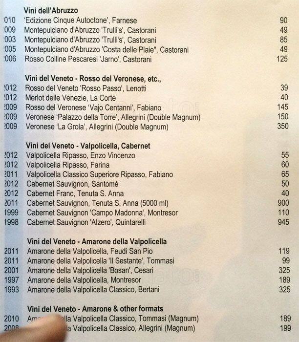 Menu at Posticino pub & bar, Toronto